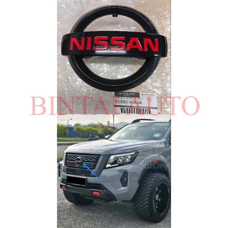 *Original Nissan D23t Navara Np300 (Pro-4X) 2021 Front/Depan Radiator Grille Salong Logo Mark ...