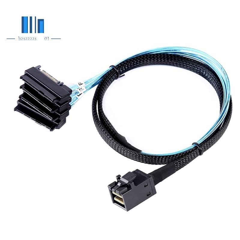 Mini SAS HD 12G SFF8643 to 4 SAS 29 Pin SFF8482 Cable Connectors 2-In-1 ...
