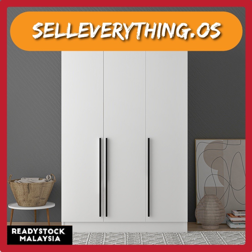 (SHOCKING SALE) 3 DOORS WARDROBE WITH SHELF/ almari baju /kabinet baju ...