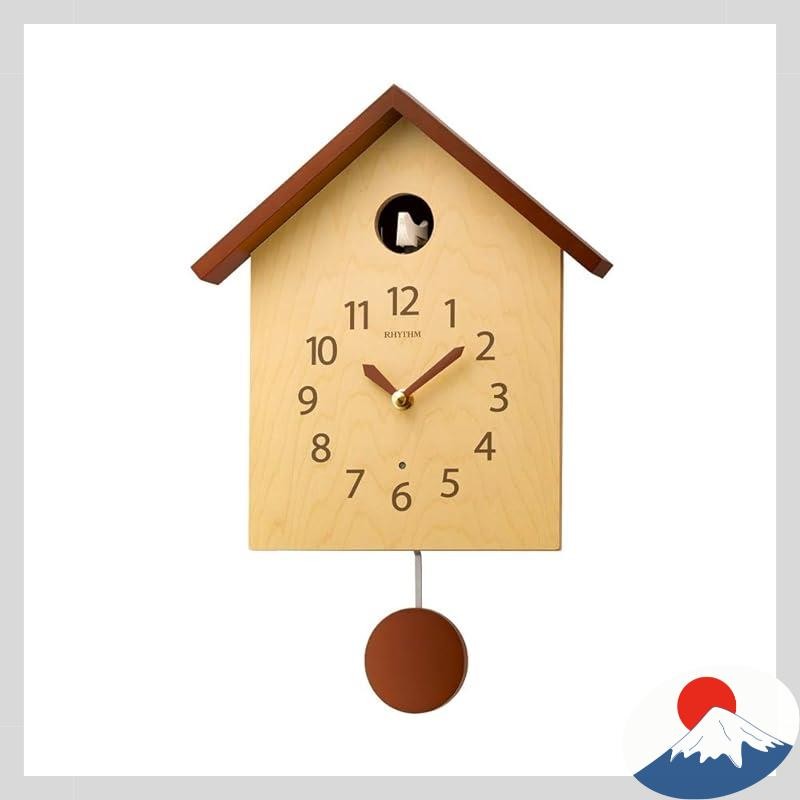 RHYTHM Cuckoo Clock Stylish Bellows Style 145 4MJ441NC06 Brown | Shopee ...