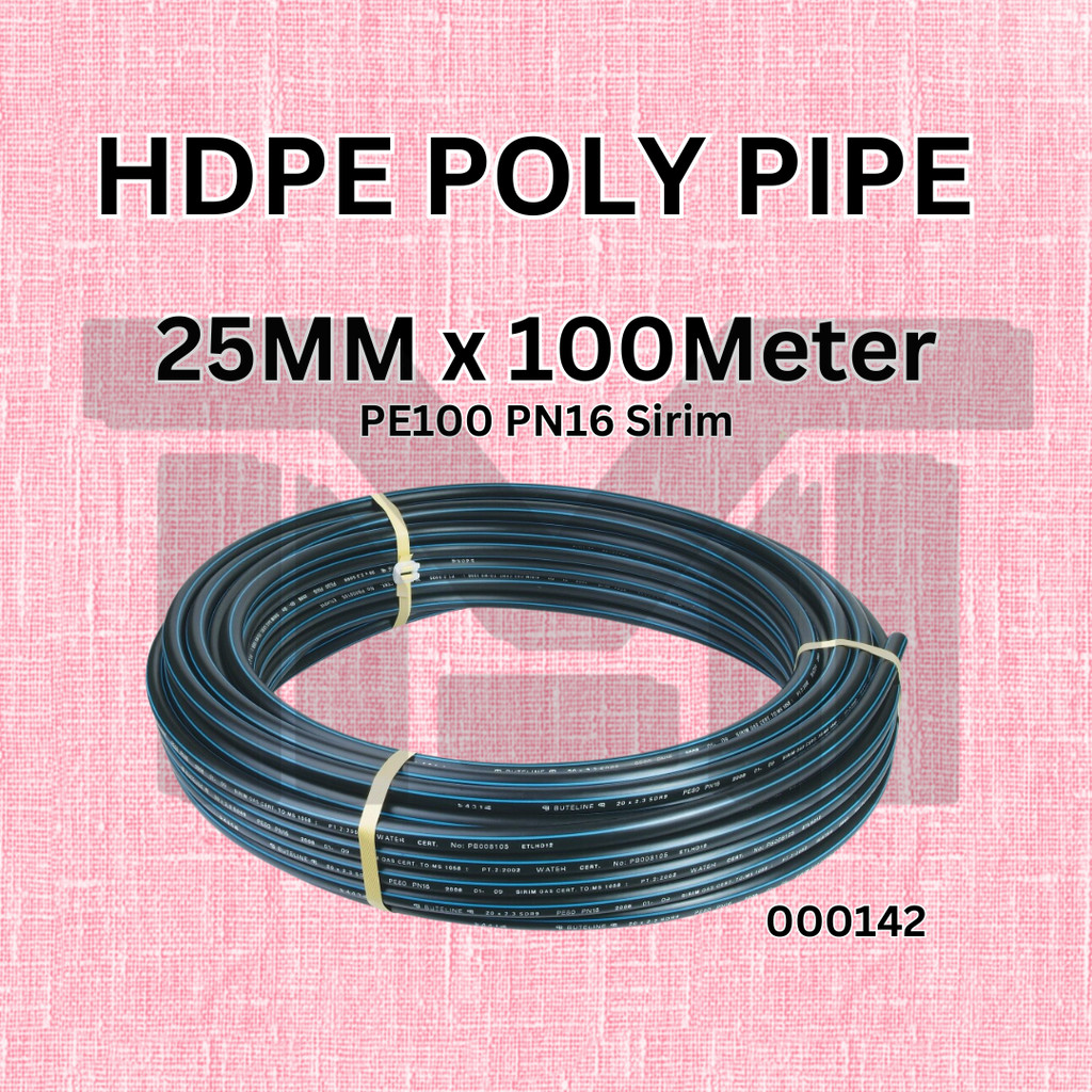 CS "SIRIM" 20MM PN16 PE100 100METER HDPE Poly Pipe Poly Paip /Poly Pipe High Quality(Buatan ...