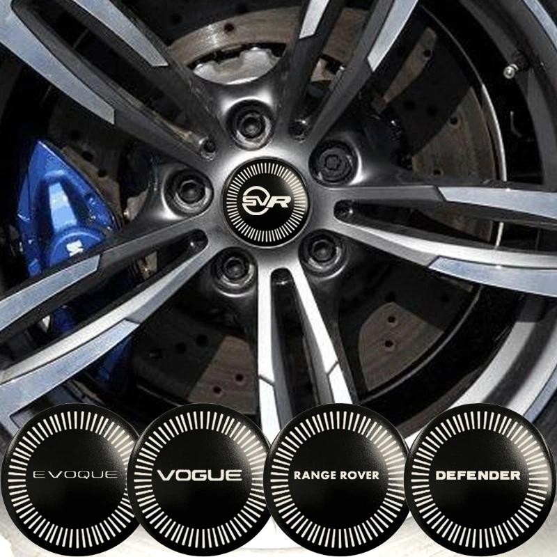 4pcs 56/60/65mm Car Styling Wheel Center Aluminium Stickers for Land ...