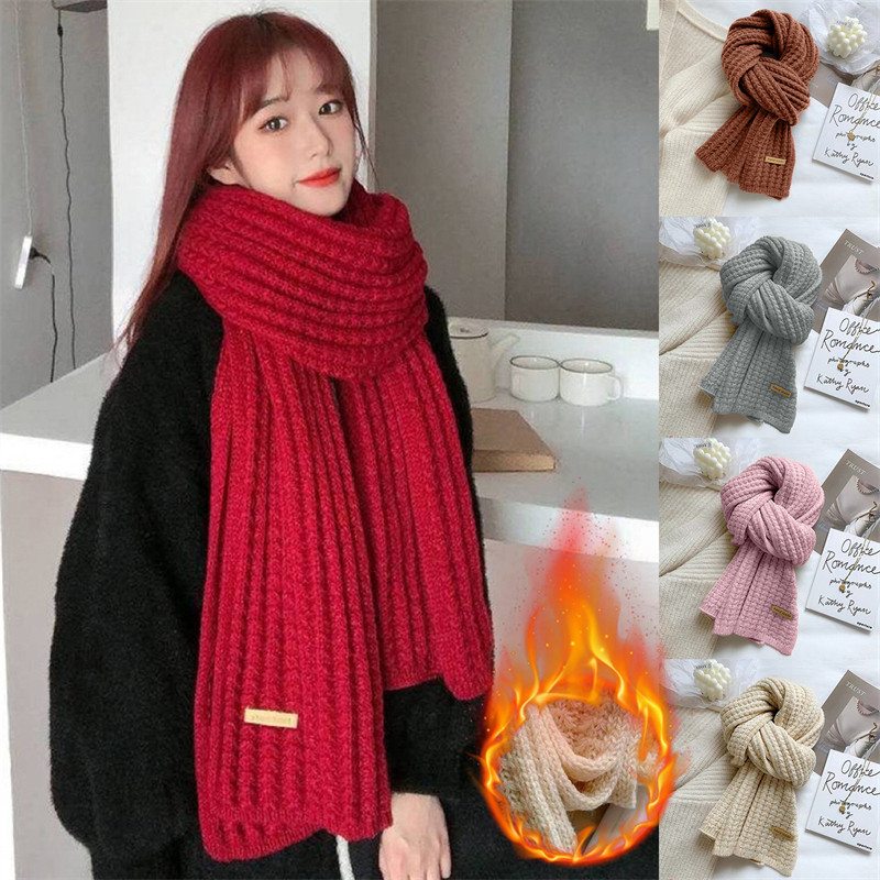 Autumn And Winter Knitted Scarf Female New Style Korean Version Woolen ...