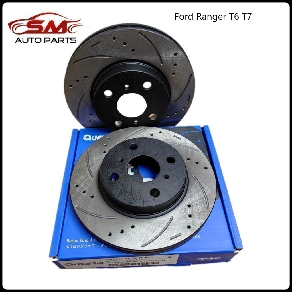 Questa High Performance Front Disc Rotor - Ford Ranger T6 T7 2.2 3.2 ...