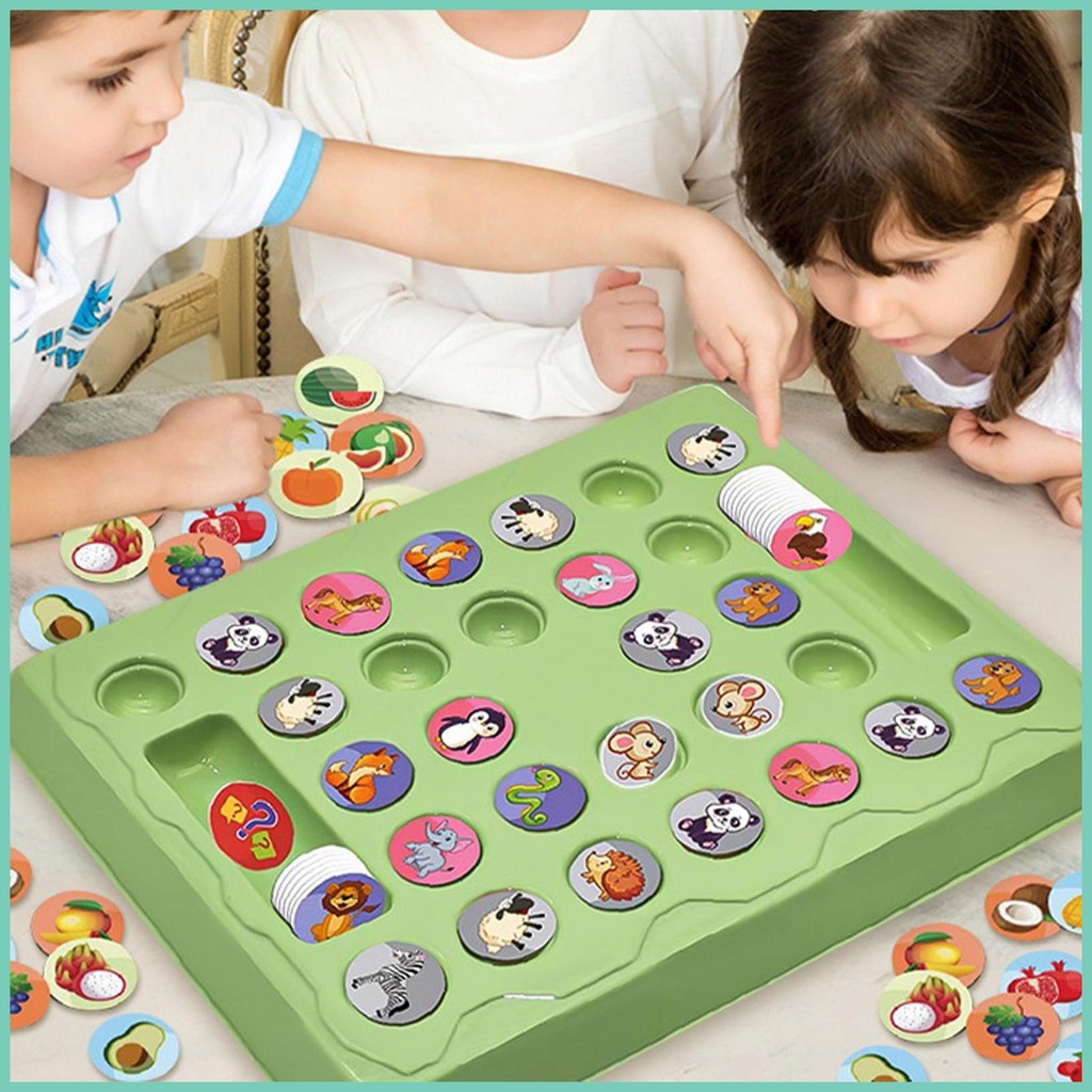 Matching Game For Kids Educational Fruit And Animal Matching Cards Toy ...