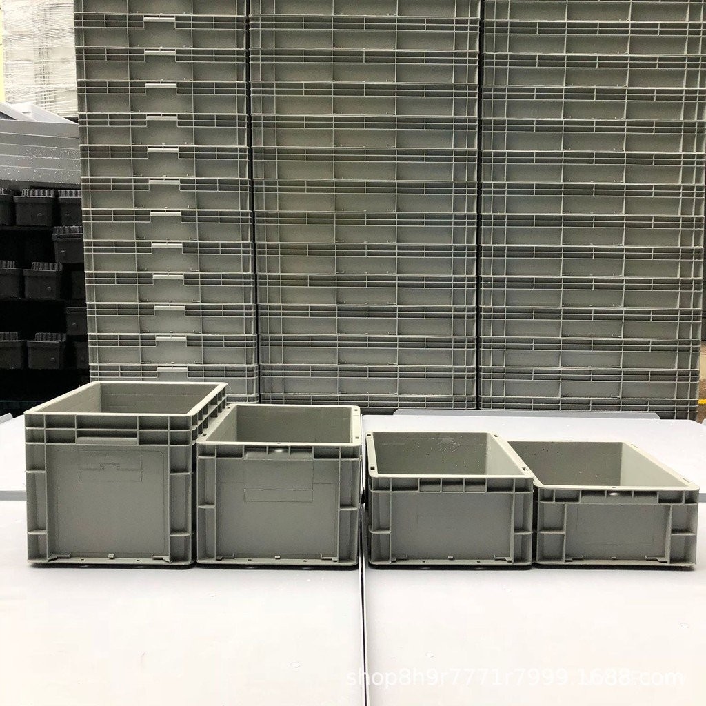 Gray Thickened PlasticEUBox with Lid Logistics Turnover Box European ...