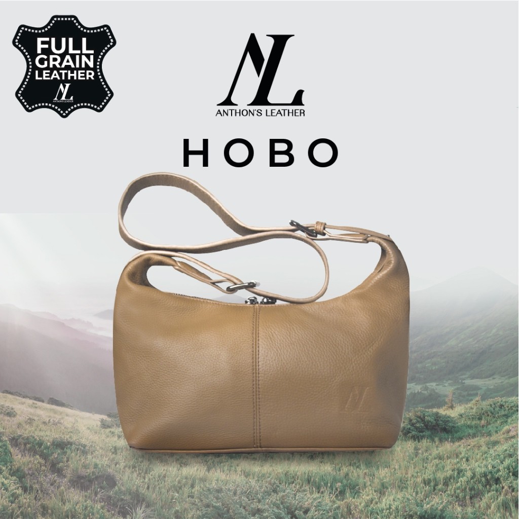 HOBO GENUINE LEATHER BY ANTHON'S LEATHER BAG (Free 1 Sunglass) | Shopee ...