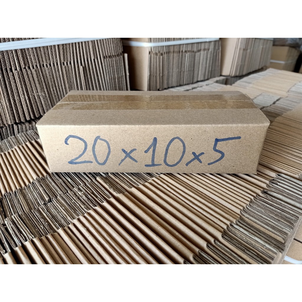 20x10x5 Combo 50 Carton Boxes Ship COD 3 Layers Of Wave Eb / Brown Face ...