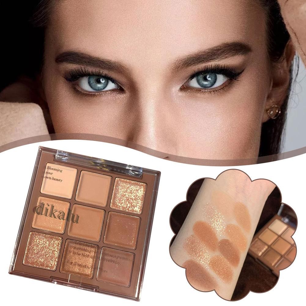 9 Color Eye Shadow Palette Chocolate Shimmer Sparkling Matte Shadow ...