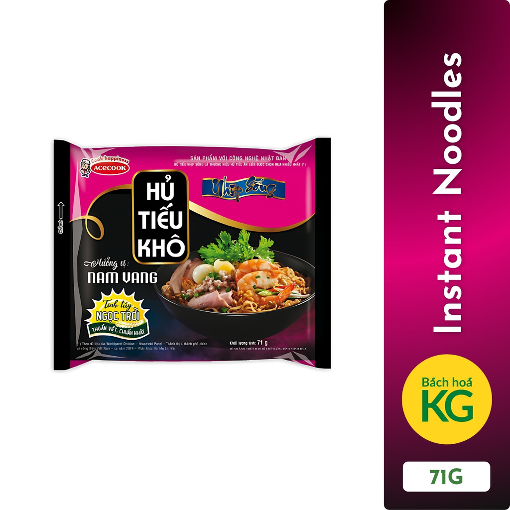 Nhip Song Dry Stir-Fried Noodles 71g Pack - Hu Tieu Kho Nam Vang Nhip ...