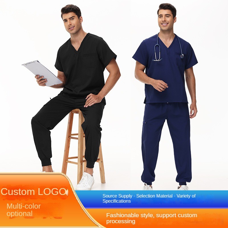Operating room short-sleeved nurse's uniform dental hospital overalls ...