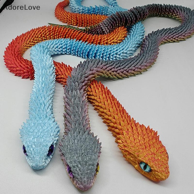 ADL 30cm 3D Printed Snake Model Desktop Snake Ornament Cool Multi ...