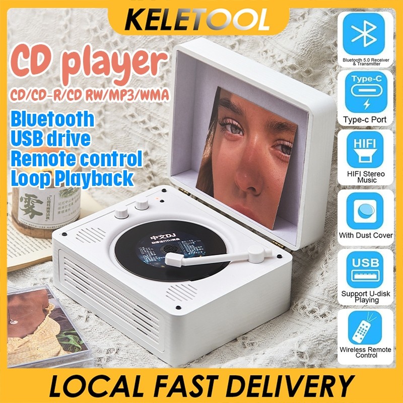 Rechargeable Bluetooth CD Player Remote Control Desktop Decorations ...