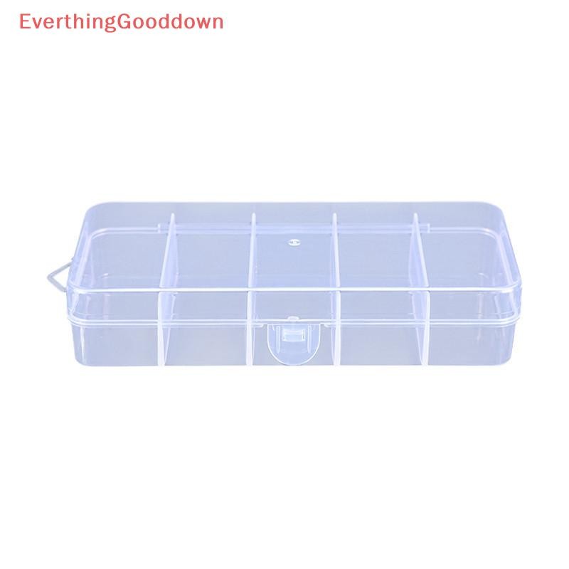 Ed Portable Transparent Plastic Storage Jewelry Box Compartment Container Rectangle Five Grid ...