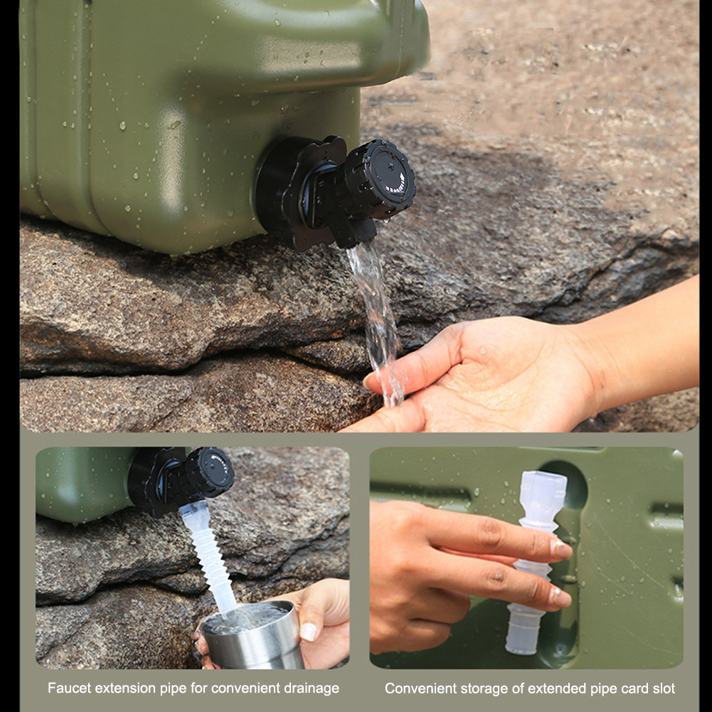 11L Water Tank Outdoor Water Bin with Faucet for Camping Hiking Fishing ...