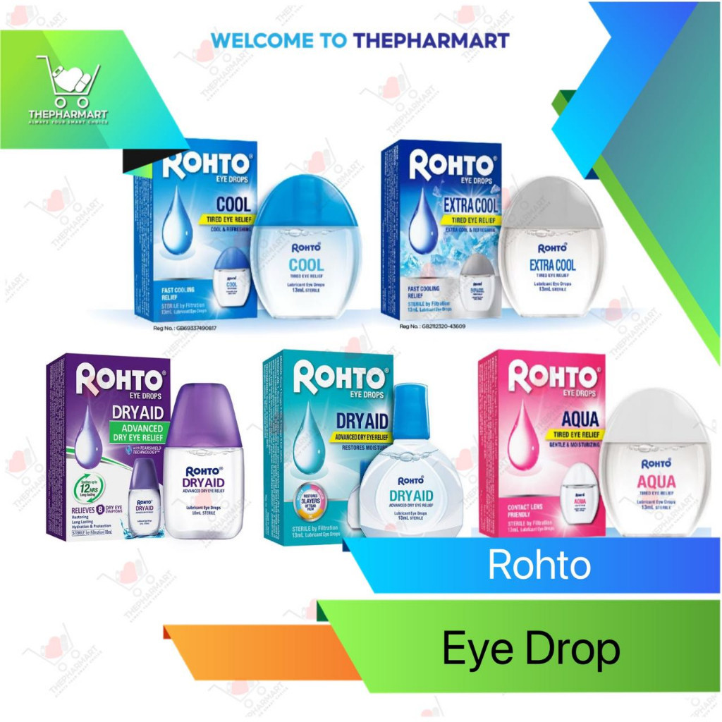 Rohto Dry Aid Eye Drop (13ML) / Rohto Advanced Dry Aid Eye Drop (10ML ...