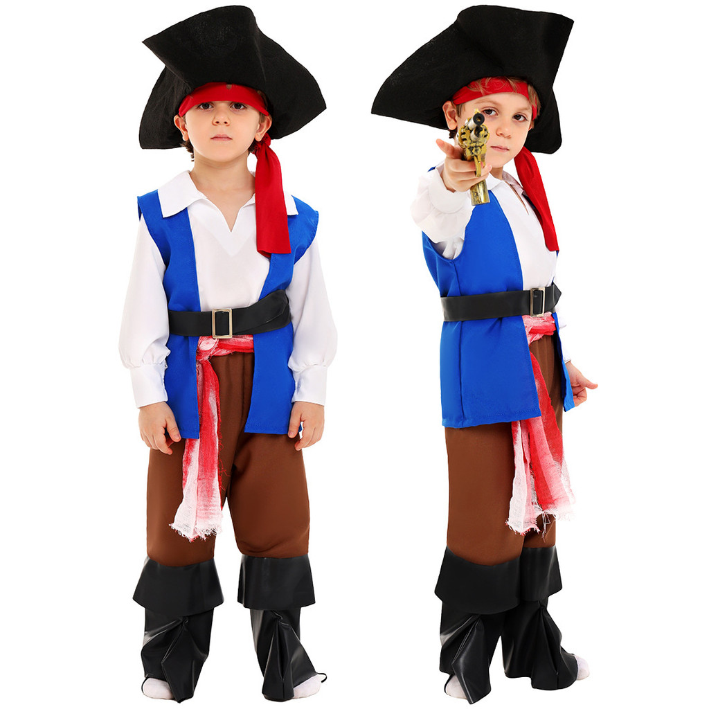 Halloween Children Pirates COS Costumes Viking Pirates Boys Cosplay ...