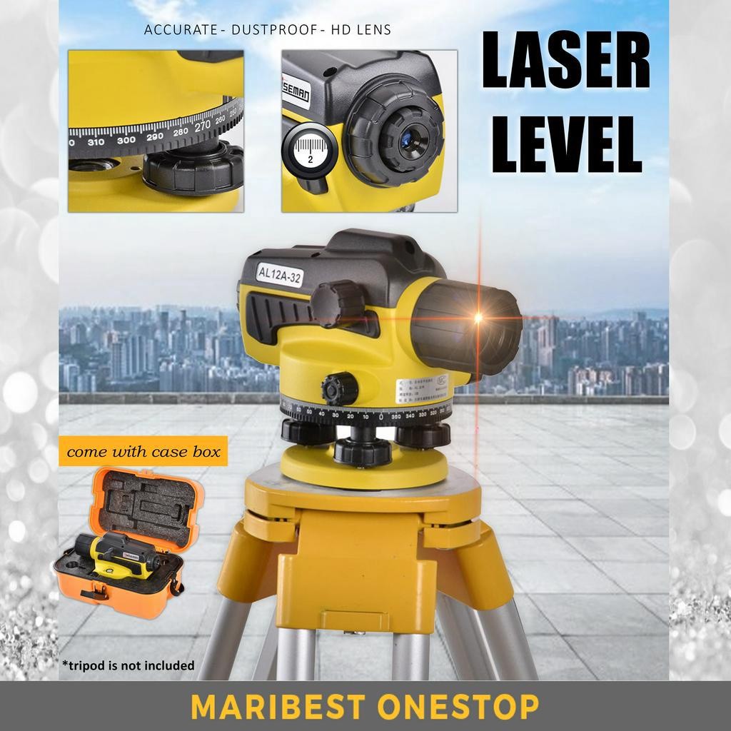 AL-12A-32 Weisman High Precision Optical Level Self-Leveling Tool Automatic Gauge Dumpy Level ...