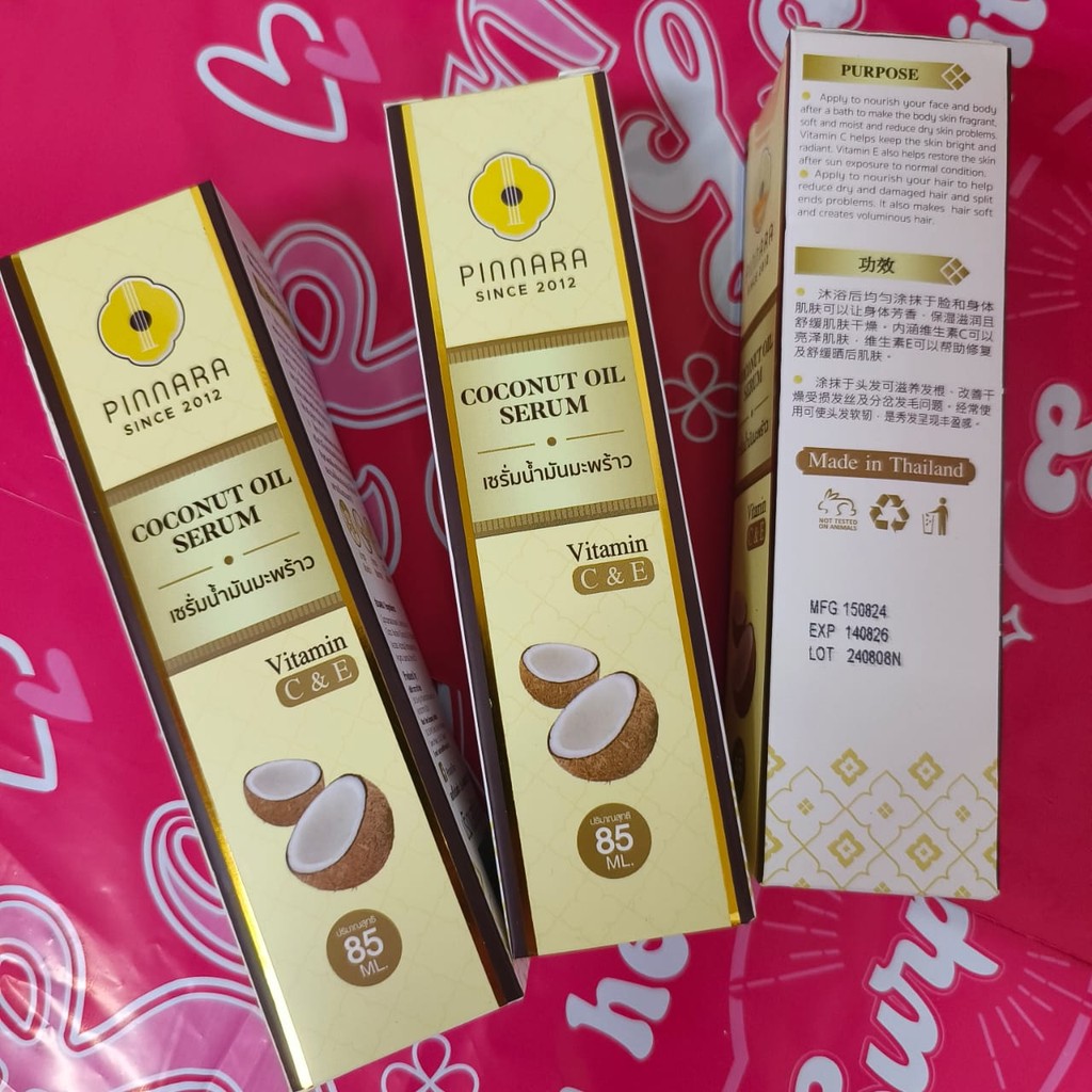 85ml Pinnara Coconut Oil Serum Original Thailand | Shopee Malaysia