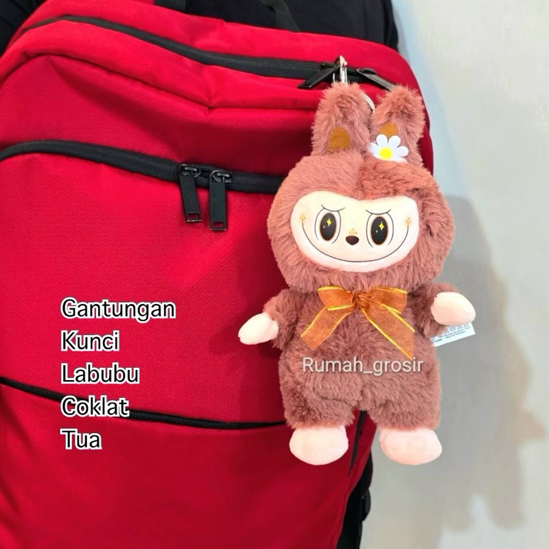 GANTUNGAN Labubu Doll Keychain Labubu Pumpkin The Monsters Exciting ...