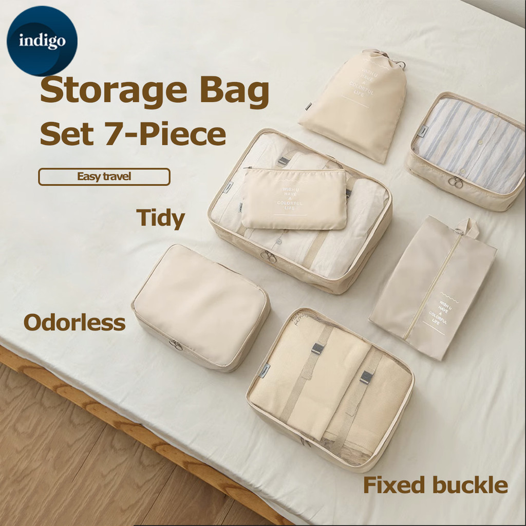 Extra Large Type 7 in 1 Set Luggage Packing Cube Beg Perjalanan Travel ...