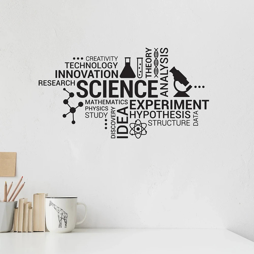 Science Vinyl Wall Decal School Classroom Decor Laboratory Art ...