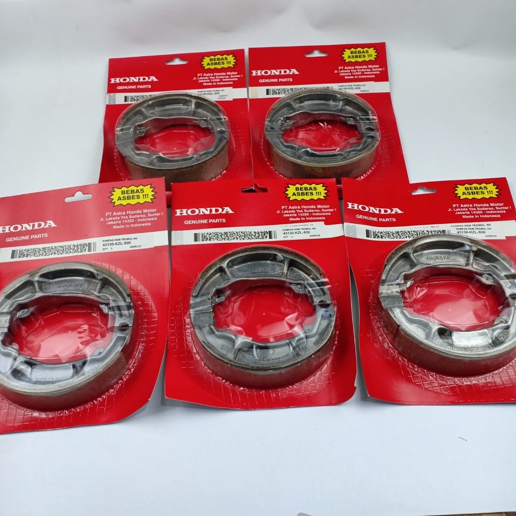 Honda Beat Rear Drum Brake Pad Package - Vario - spacy KZL (CONTAINS 5 ...