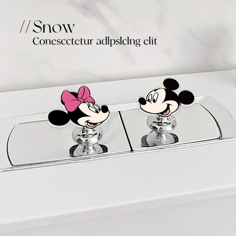 Cute Mickey Toilet Button Toilet Tank Switch Button Toilet Press Lift ...