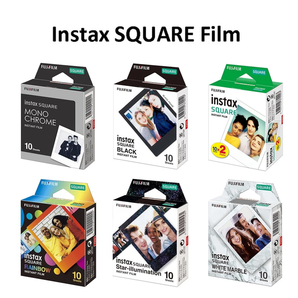 Fujifilm Instax Square Film For Fuji SQ1 SQ6 SQ10 SQ20 SQ40 SP-3 (White / Black / Rainbow / Star ...