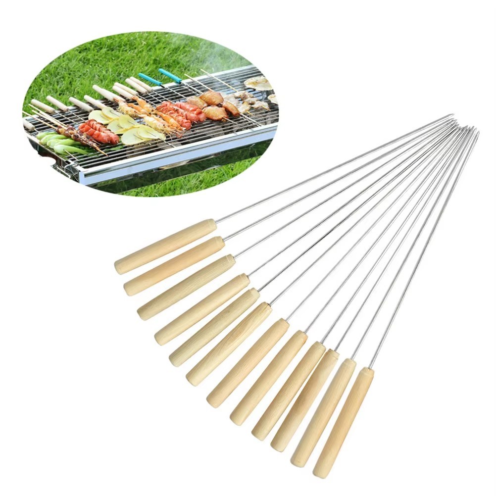 Barbecue Skewer Stainless Steel Grilling Kebab Stick Grill Stick ...