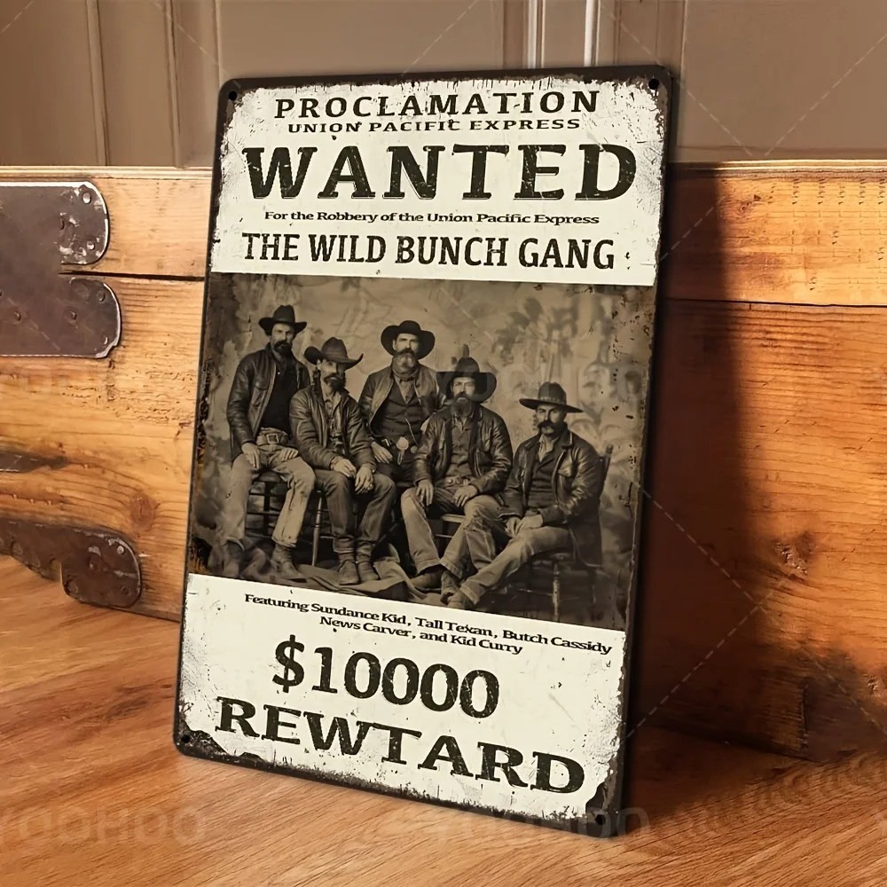 WESTERNWANTEDZ Wild West Wanted Poster Sign | Aluminum Cowboy Decor ...