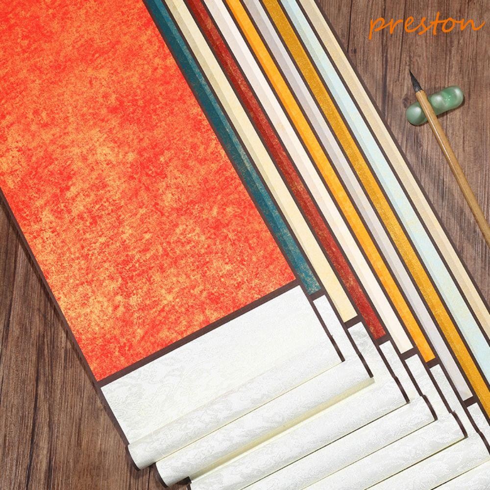 PRESTON Gilded Rice Paper Scroll, Chinese Style Self-made Gifts Blank ...