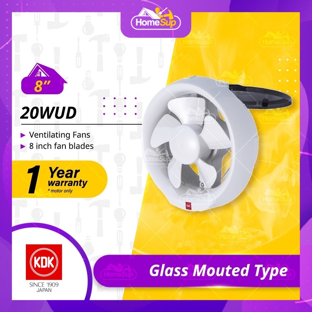 KDK 20Wud Exhaust Fan – 8 Inch Fan Blade, Glass Window Mounted ...