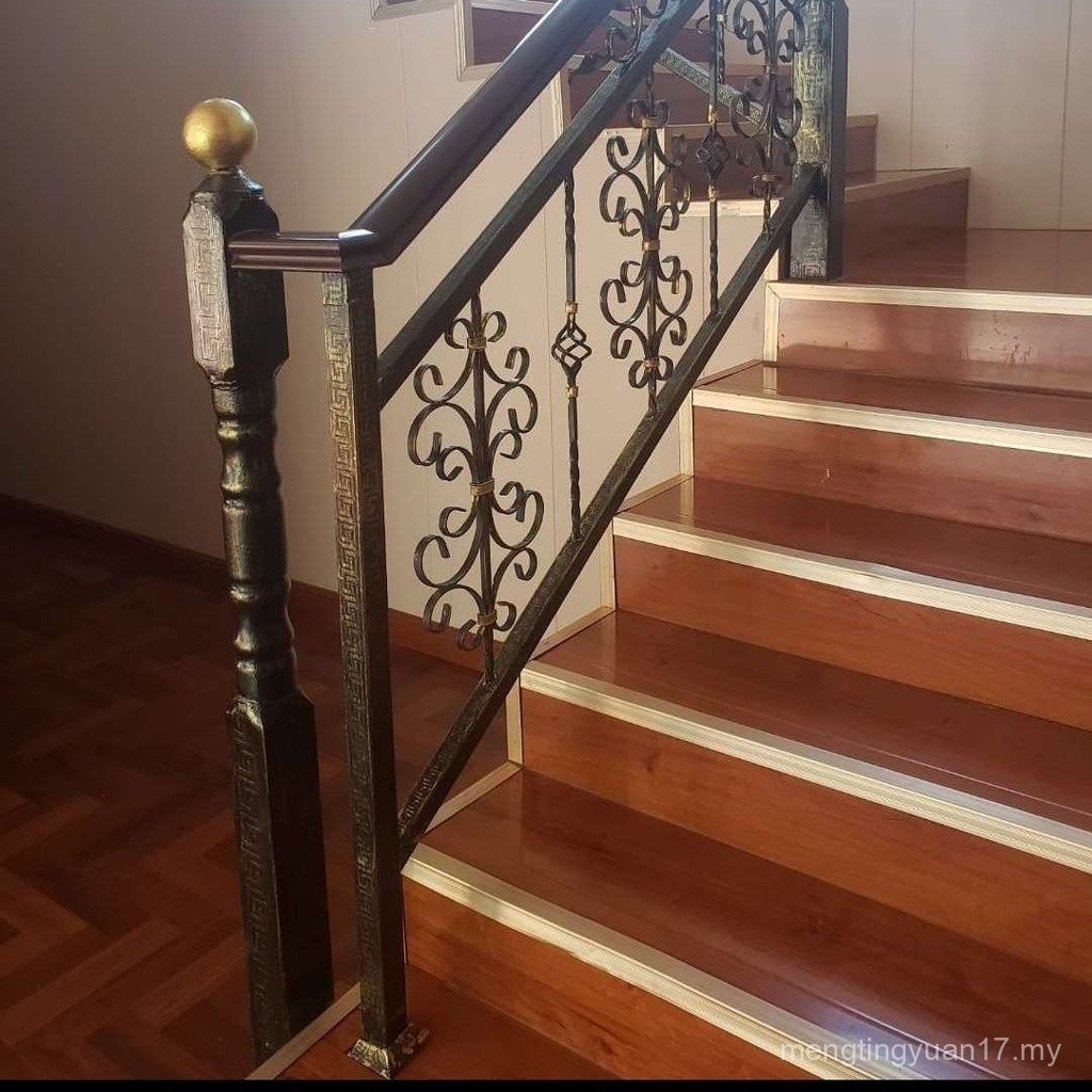 Wrought Iron Stairs Wrought Iron Flower Parts Stair Pole, Column ...