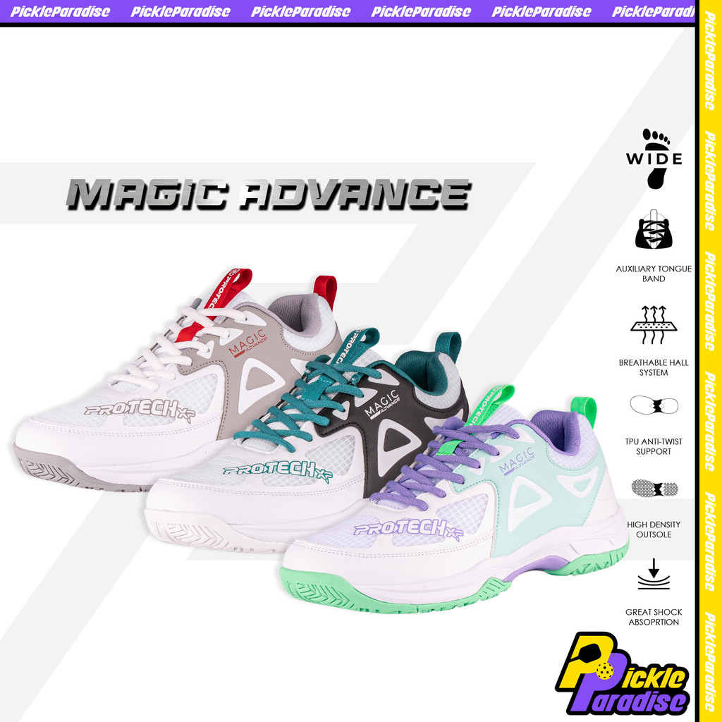 PROTECH XP MAGIC ADVANCE Badminton & Pickleball Court Shoes (Suitable ...