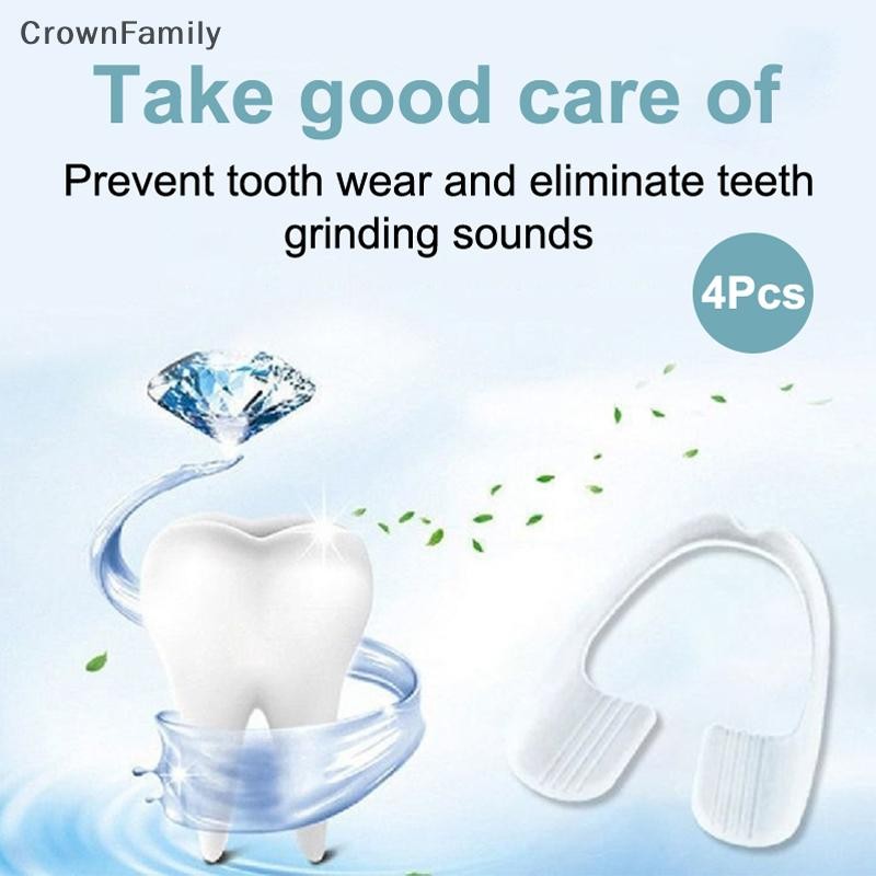 [CrownFamily] 4Pcs Mouth Teeth Guard For Teeth Grinding Night Rubber ...