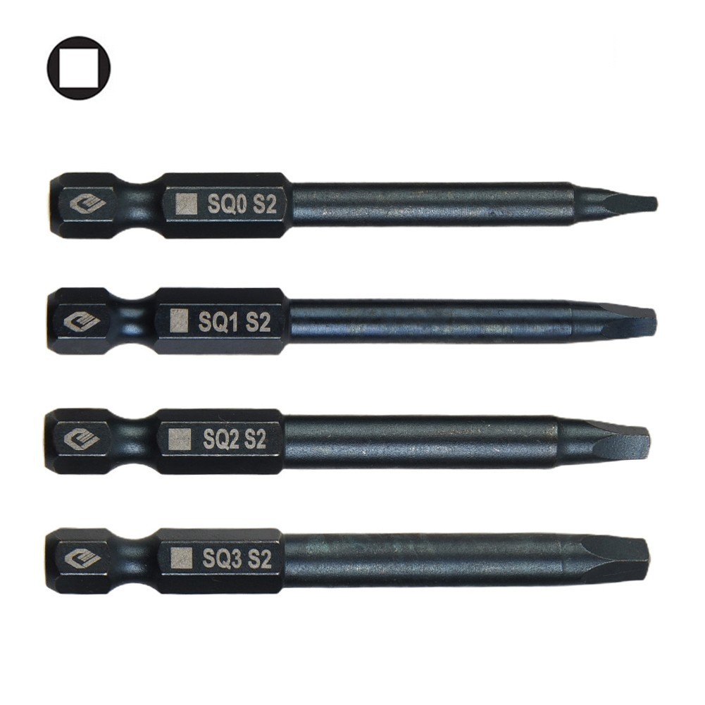 [HOT-JOLLIBEE] 65mm SQ0 SQ1 SQ2 Square Head Screwdriver Bits Set Hex ...