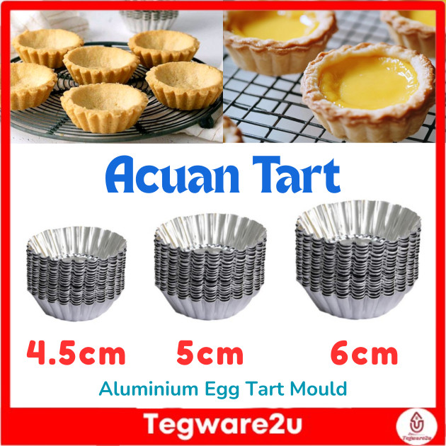 4.5CM/5CM/6CM Acuan Kuih Biskut Cheese Tart / Aluminium Egg Tart ...