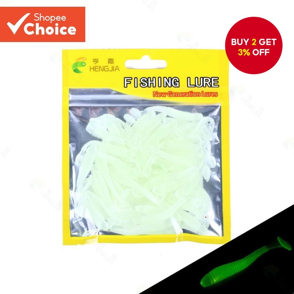 HENGJIA 50pcs/bag Fake Soft Bionic Artificial Bait Luminous(11# color ...