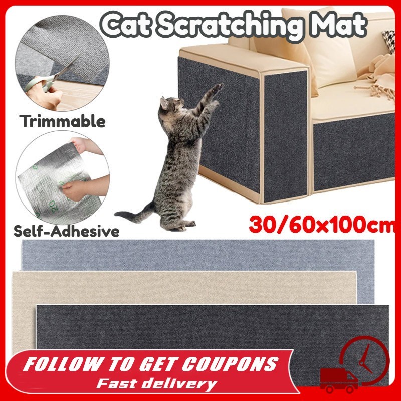 Self-adhesive Cat Scratching Mat Trimmable Cat Climbing Mat Large ...