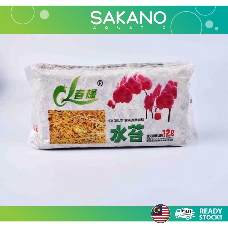 12 liter HIGH QUALITY SPHAGNUM MOSS ORCHID GARDEN PLANT GARDENING ...