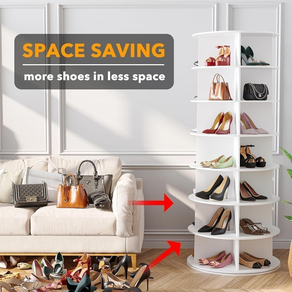 Multilayers bag spinning tower 360 degree rotating shoes bag display ...