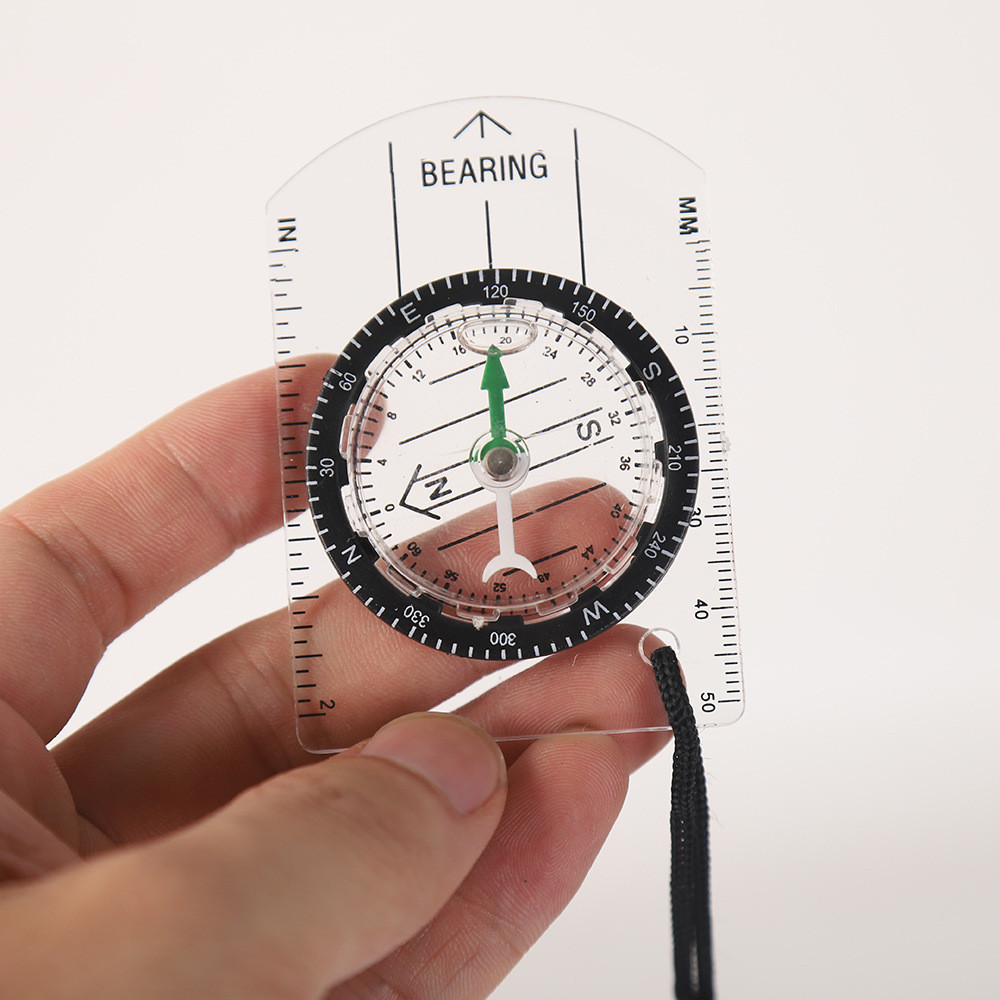 Outdoor Transparent Portable Compass Compass Scale Map Survival Compass ...