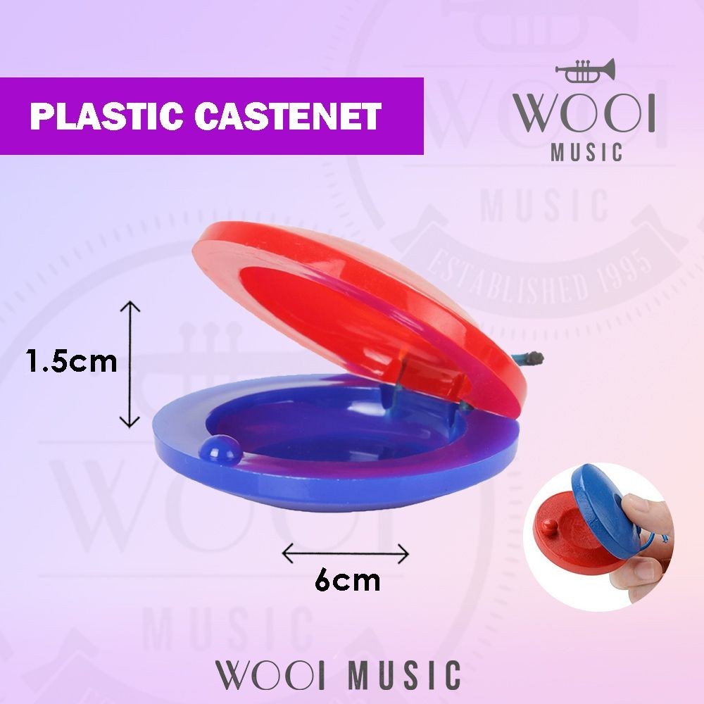 Wooi Music C10PS Plastic Castanet - Red-Blue - 1pc - Percussion ...