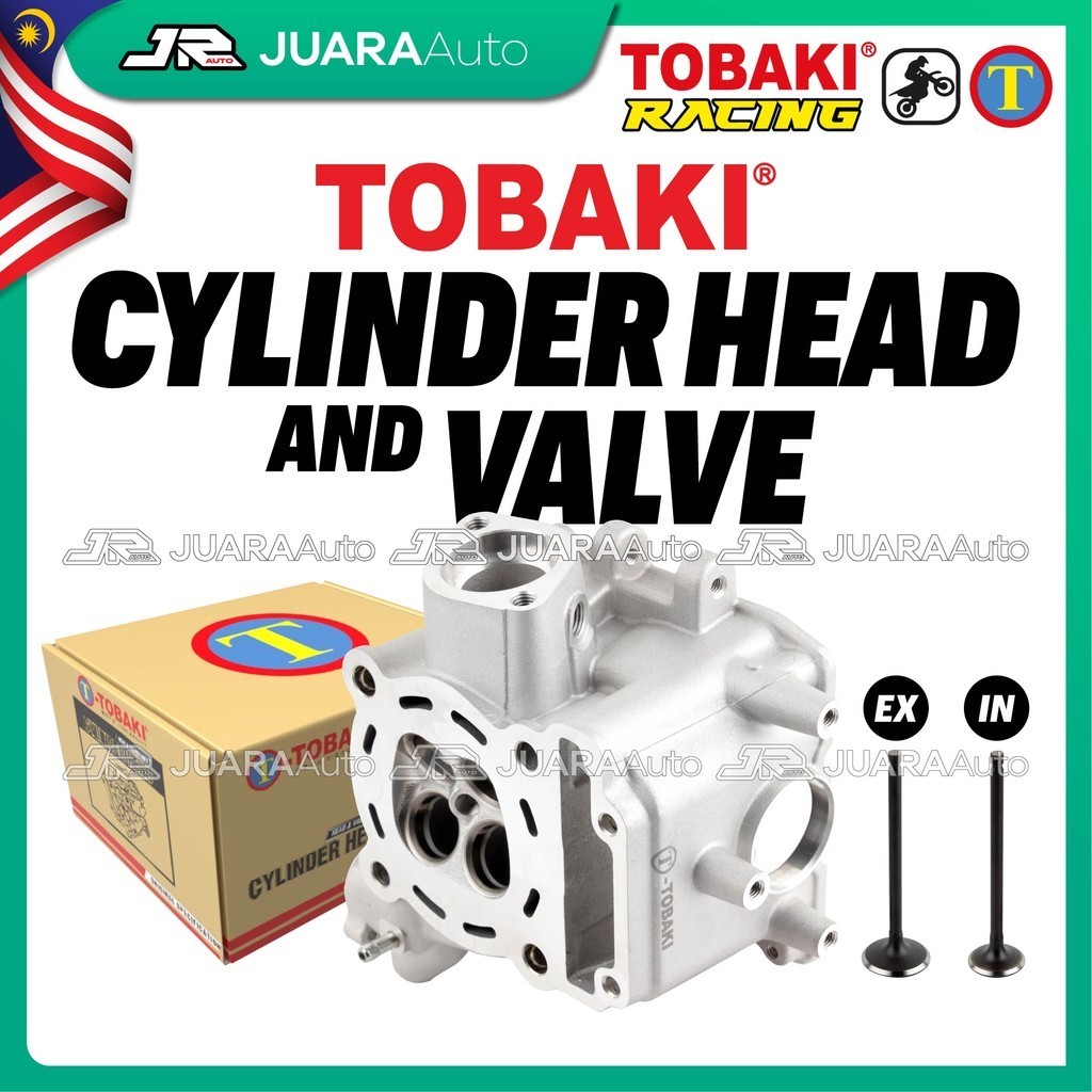 TOBAKI STANDARD CYLINDER HEAD+VALVE INTAKE+EXHAUST VF3I STD VALVES IN ...