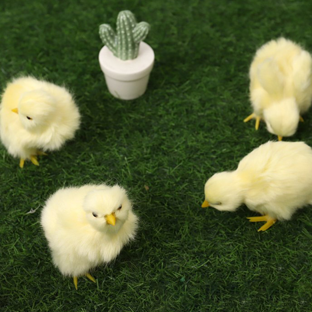 Simulation of Small Yellow Chicken Model Dolls Chick Toy Dolls Chick ...