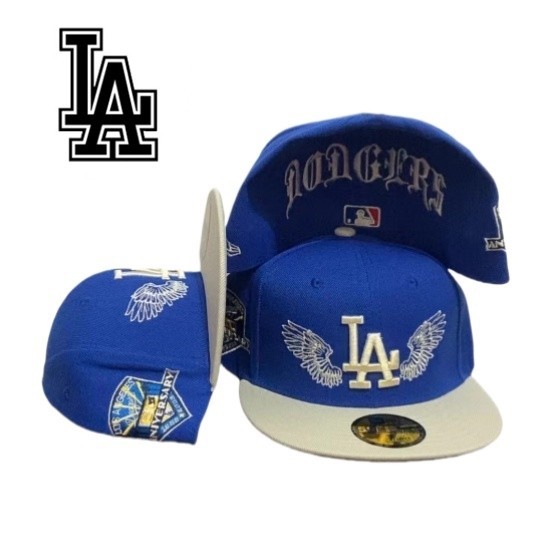 LA Dodgers 59fifty Team Wing Embroidered Baseball Cap New Era Cap ...