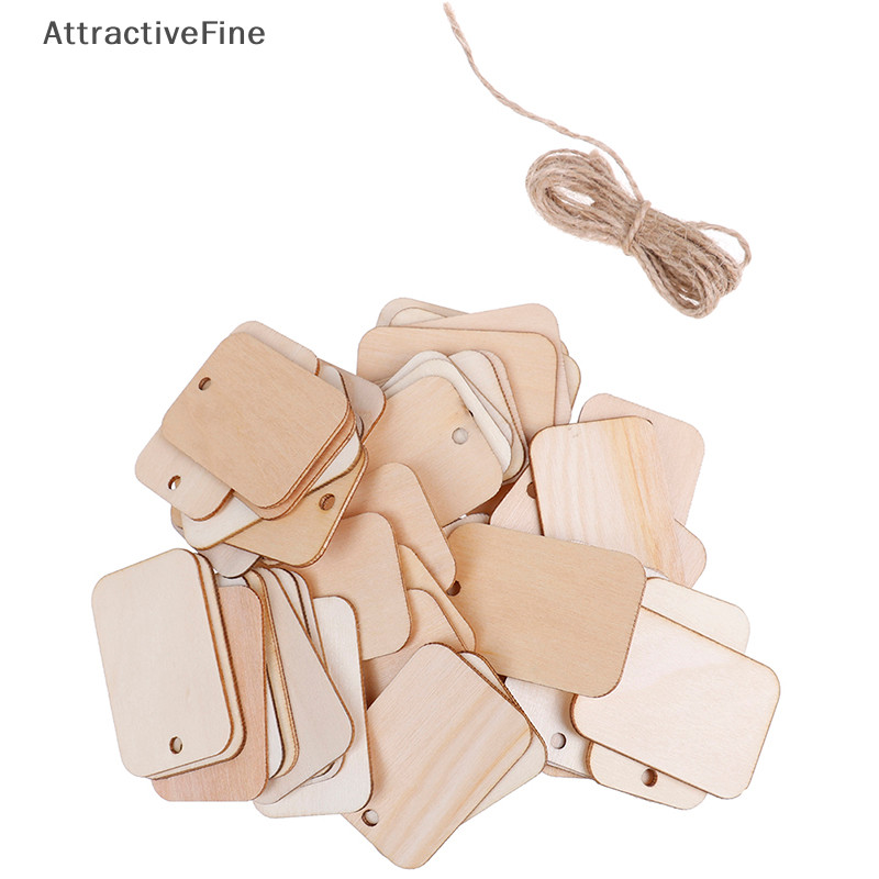 [AttractiveFine] 50pcs Ornament Wood Planks Tags Hanging Labels Sheet ...