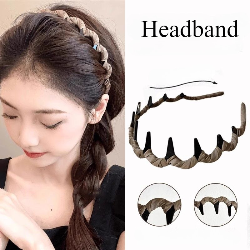 Korean Fashion Wavy Hair Hoop for Womens 2024 New Face Washing Headband ...
