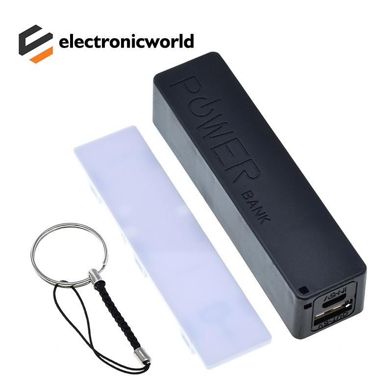 USB Power Bank Case Kit 18650 Battery Charger DIY Box Shell Kit Black ...